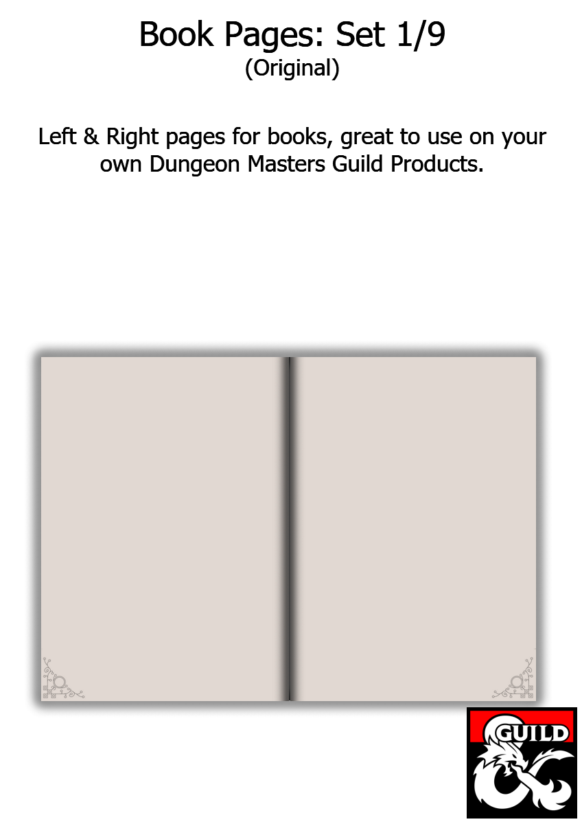 Book Pages: Set #1 (Original) - Dungeon Masters Guild | DriveThruRPG