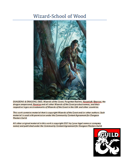 Wizard-School of Wood - Dungeon Masters Guild | DriveThruRPG