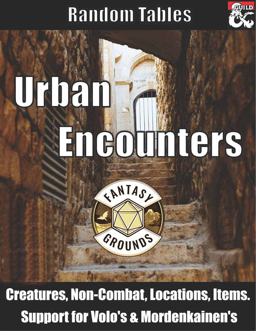 Urban Encounters - Random Encounter Tables for Cities (Fantasy Grounds ...