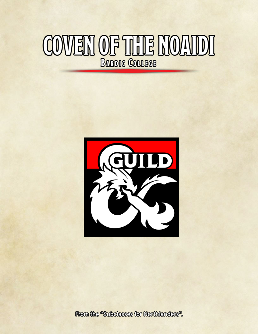 Coven of the Noaidi: Bardic College - Dungeon Masters Guild | DriveThruRPG