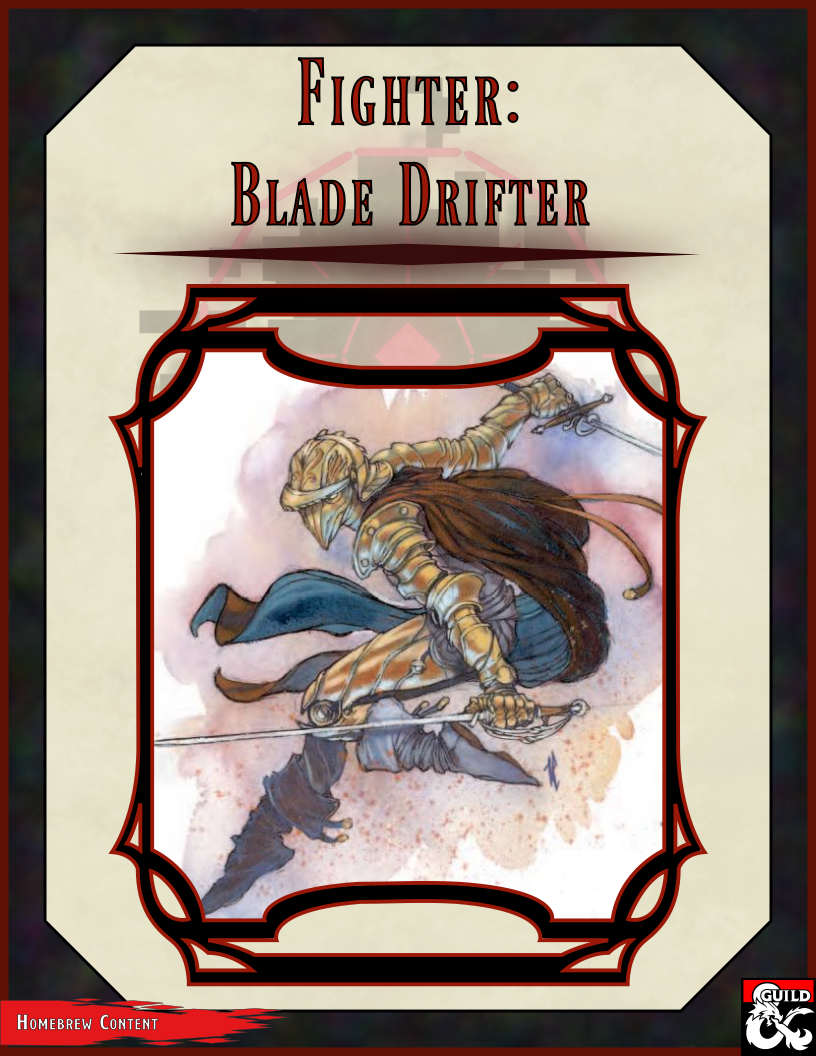Fighter - Blade Drifter - Dungeon Masters Guild | DriveThruRPG
