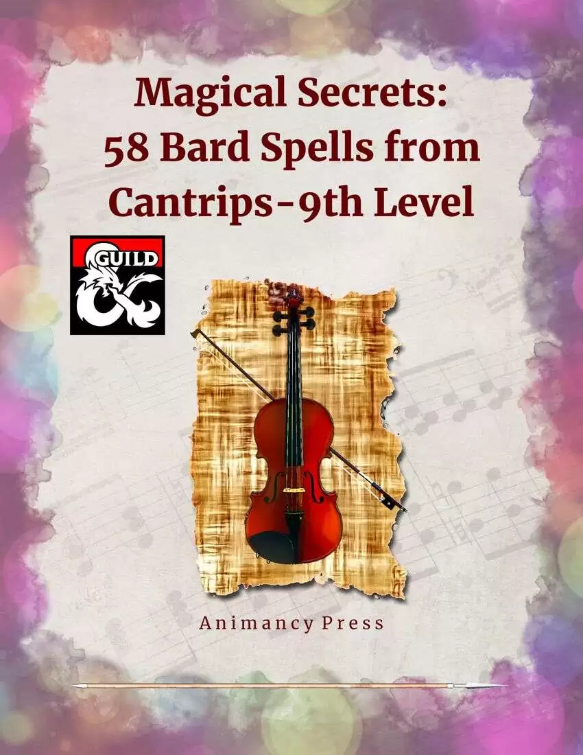 Spl 58 Bard Spells, Cantrips to 9th-level - Dungeon Masters Guild | DriveThruRPG