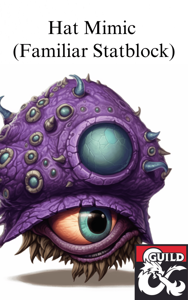 Hat Mimic – New Familiar - Dungeon Masters Guild | DriveThruRPG