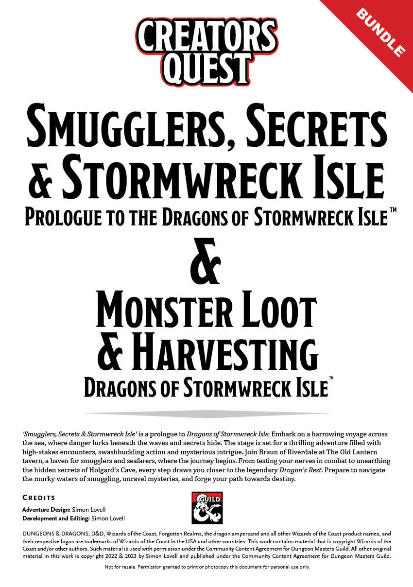 DRAGONS OF STORMWRECK ISLE [BUNDLE] - Dungeon Masters Guild | DriveThruRPG