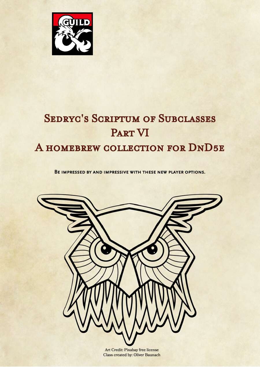 Sedryc's Scriptum of Subclasses Part VI - Dungeon Masters Guild ...