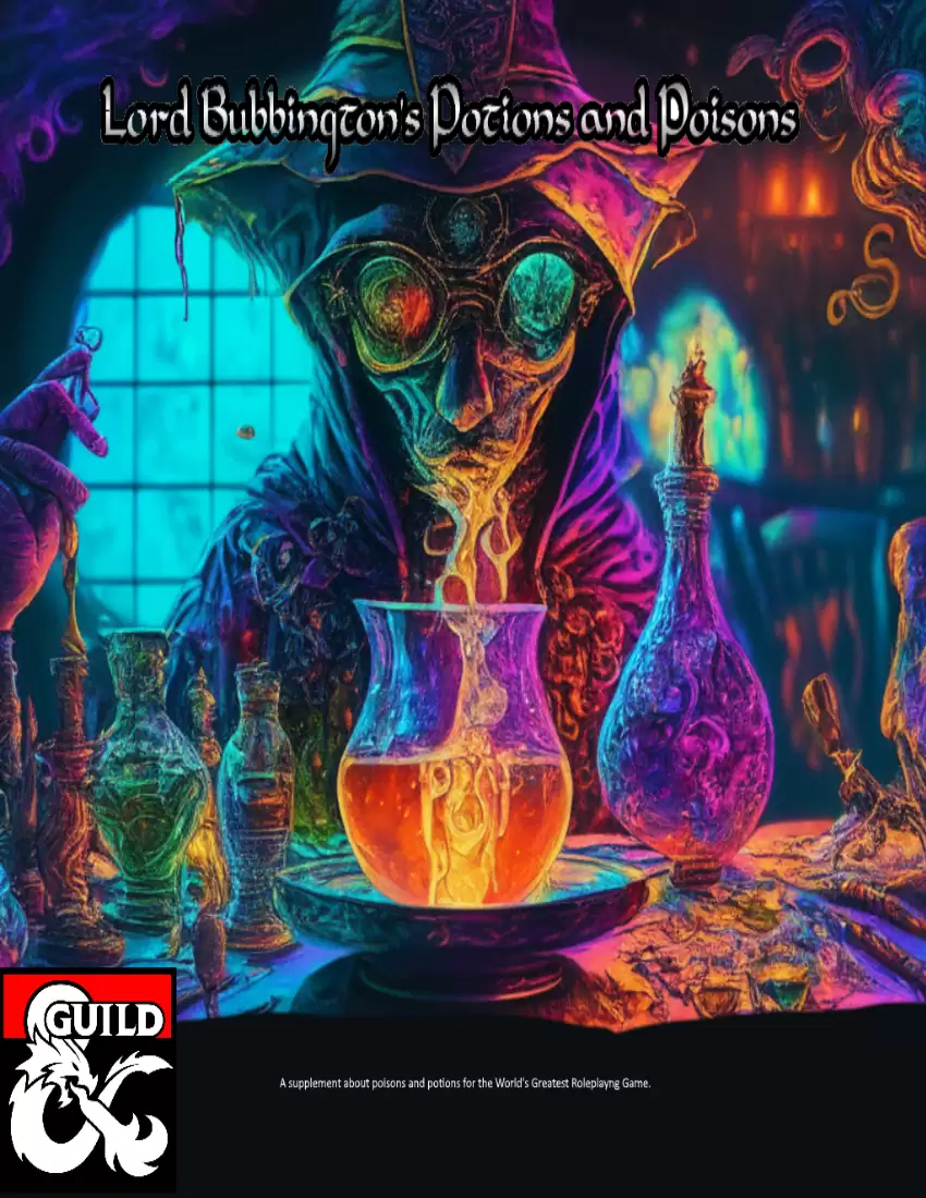Lord Bubbington's Potions and Poisons, Vol. 1 - Dungeon Masters Guild ...