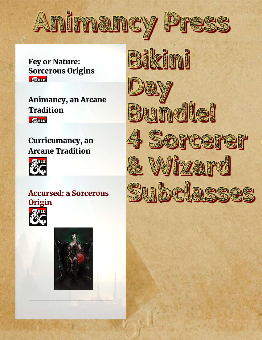 H Bikini Day Bundle! 4 Wizard and Sorcerer Subclasses [BUNDLE] - Dungeon Masters Guild ...