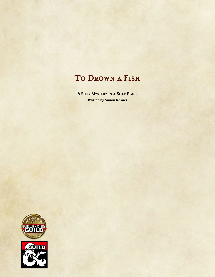 To Drown a Fish - Dungeon Masters Guild | DriveThruRPG