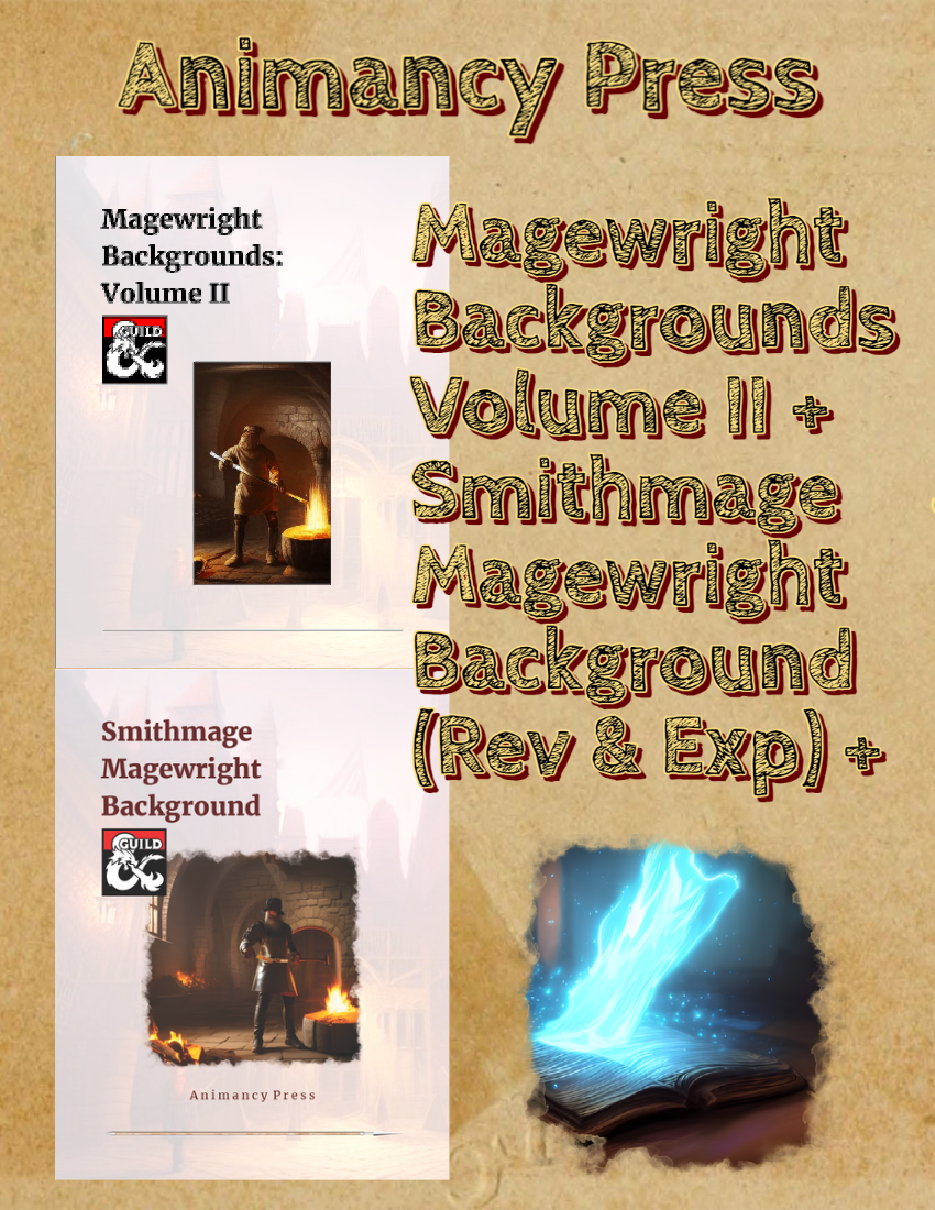 Smithmage Background + Magewright Backgrounds Vol II + [BUNDLE] - Dungeon Masters Guild ...