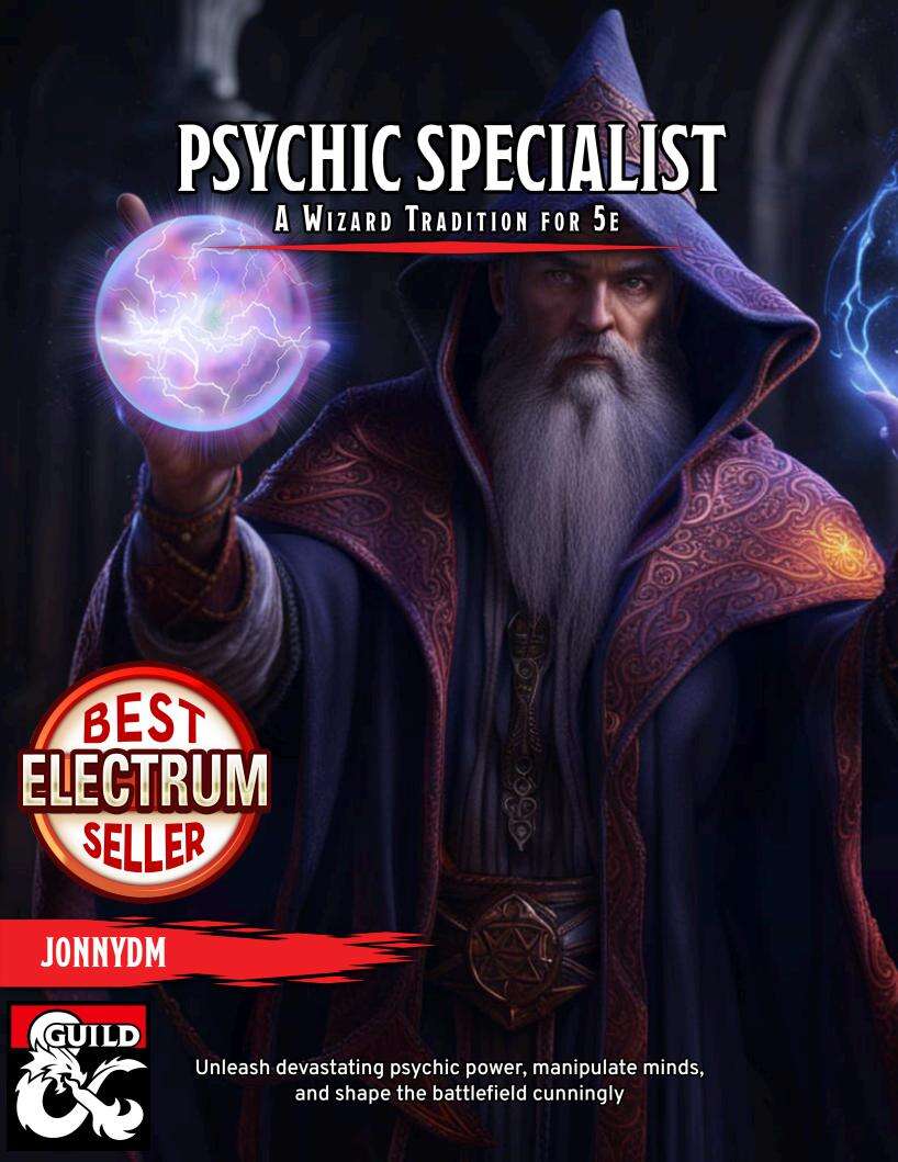 Wizard: Psychic Specialist Tradition - Dungeon Masters Guild | DriveThruRPG