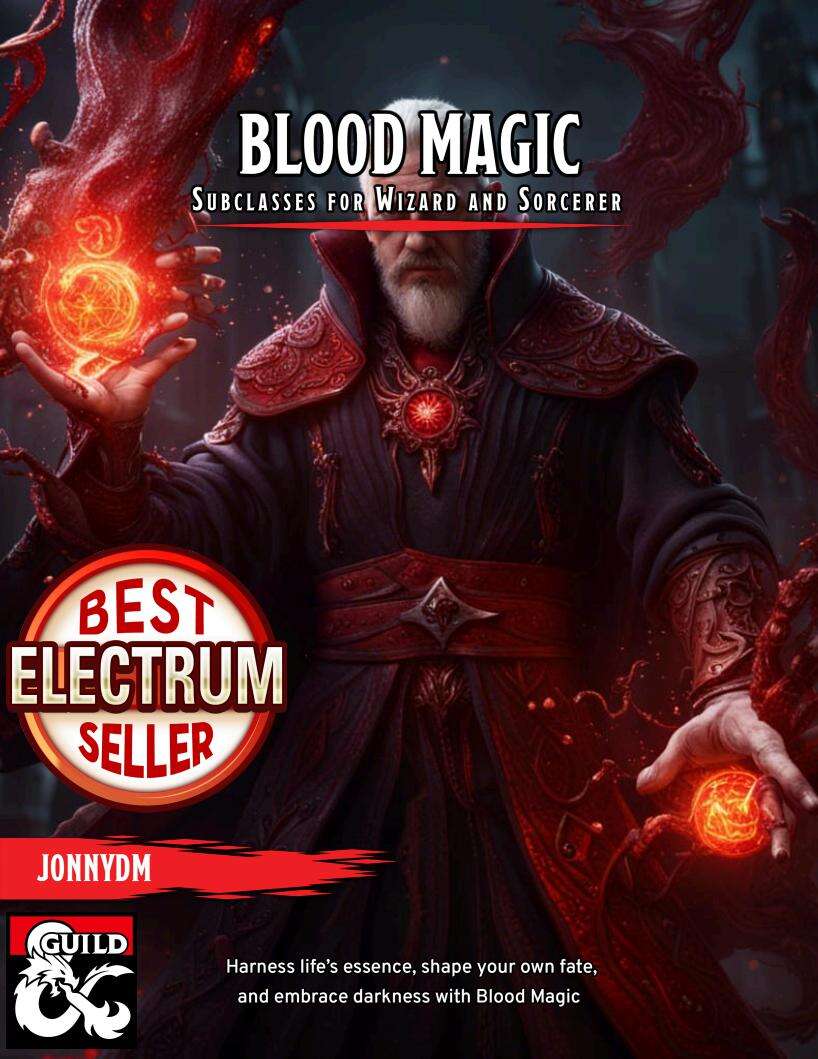 Wizard and Sorcerer: Blood Magic subclasses - Dungeon Masters Guild ...