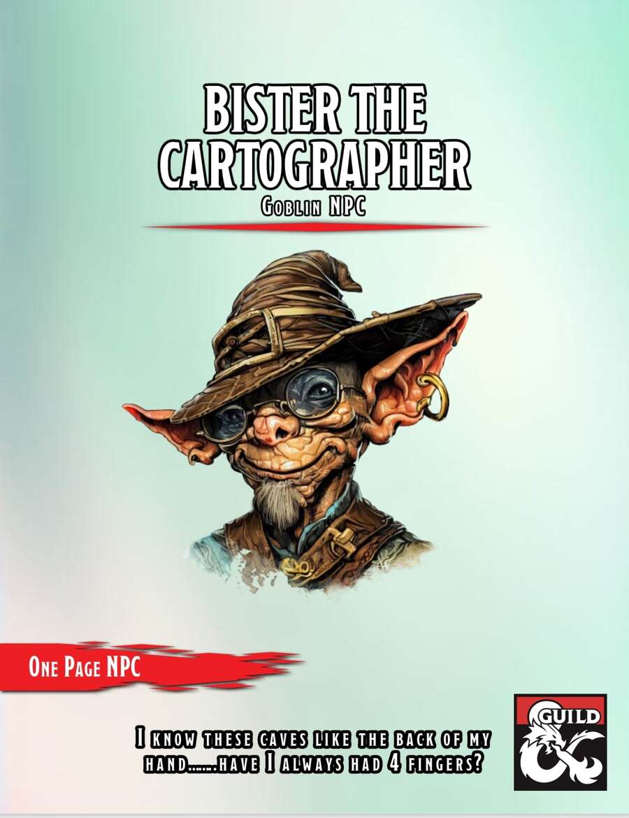 Bister the Cartographer (One Page NPC) - Dungeon Masters Guild ...