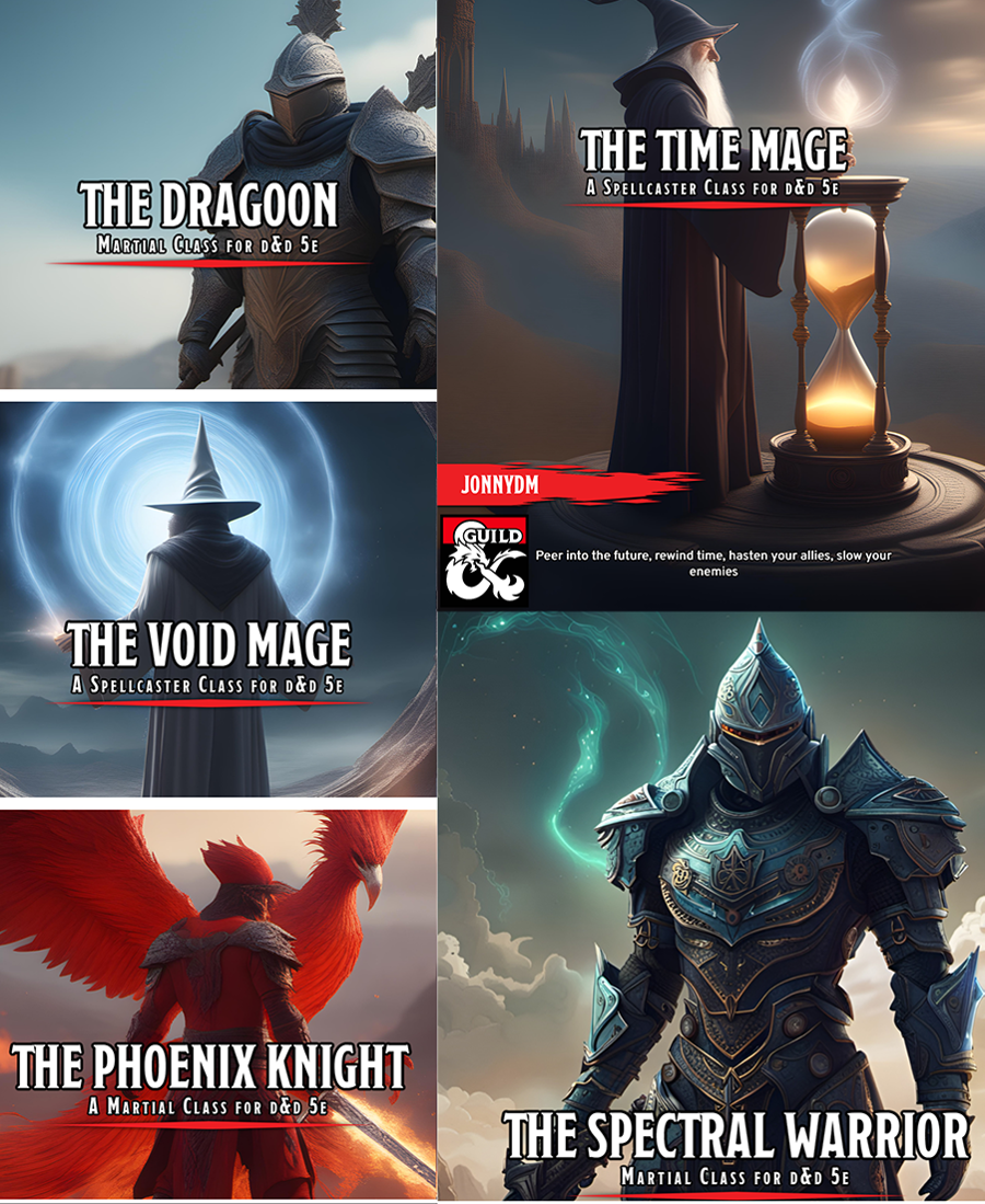 JonnyDM's Classes [BUNDLE] - Dungeon Masters Guild | DriveThruRPG