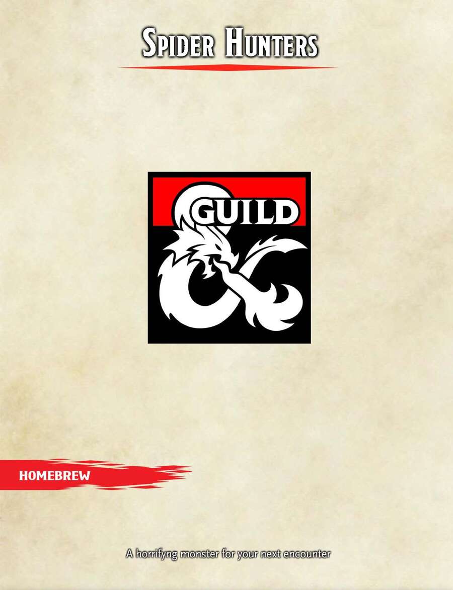 Spider Hunters - A Horrific Enemy For Low Level Adventures - Dungeon ...