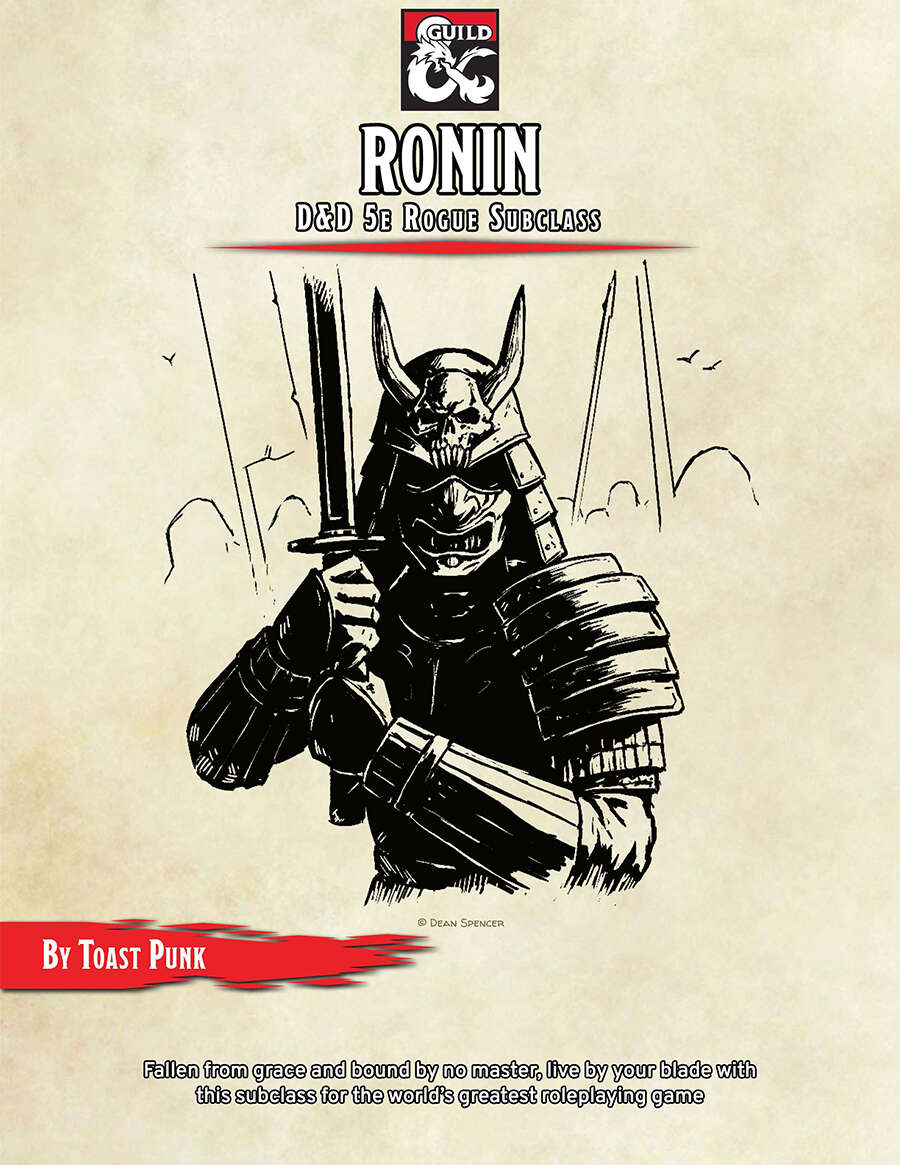 Ronin: Rogue Subclass 5e - Dungeon Masters Guild | DriveThruRPG
