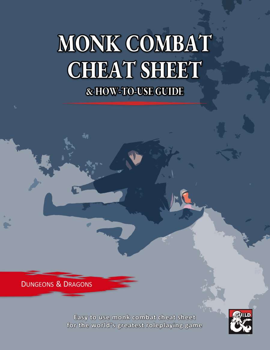 Monk Combat Cheat Sheet - Dungeon Masters Guild | DriveThruRPG