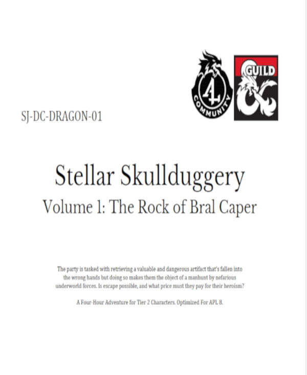 SJ-DC-DRAGON-01 : The Rock of Bral Caper - Dungeon Masters Guild | DriveThruRPG