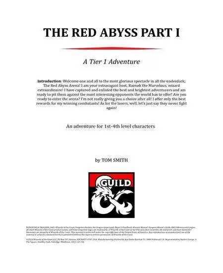 The Red Abyss Part 1 - Dungeon Masters Guild | DriveThruRPG