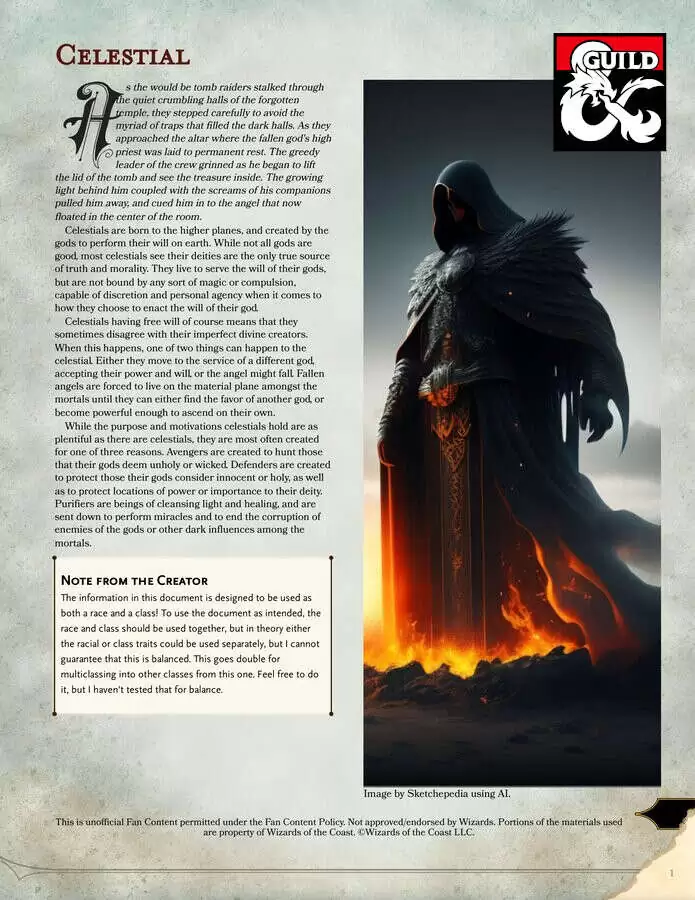 The Celestial: A Homebrew Race/Class for Monster PCs - Dungeon Masters ...