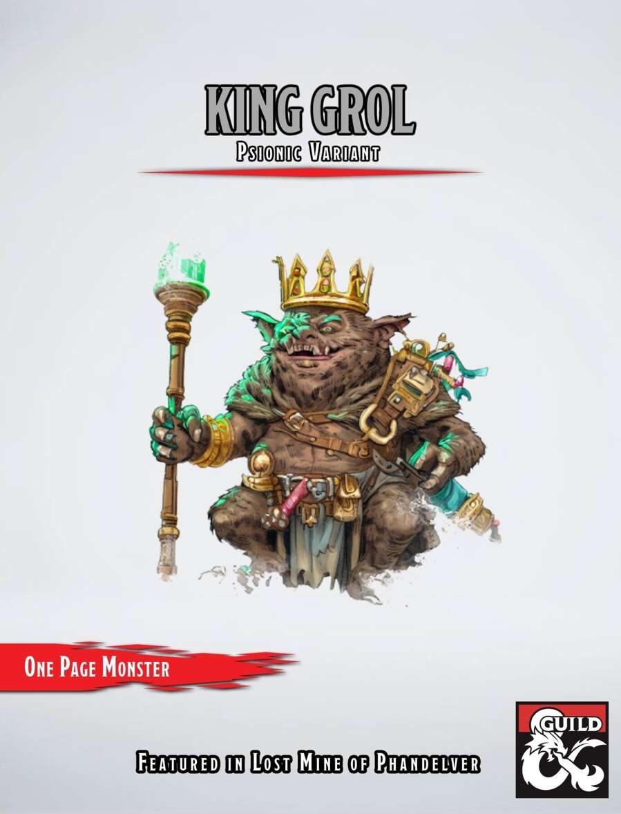 King Grol (One Page Monster) - Dungeon Masters Guild | DriveThruRPG