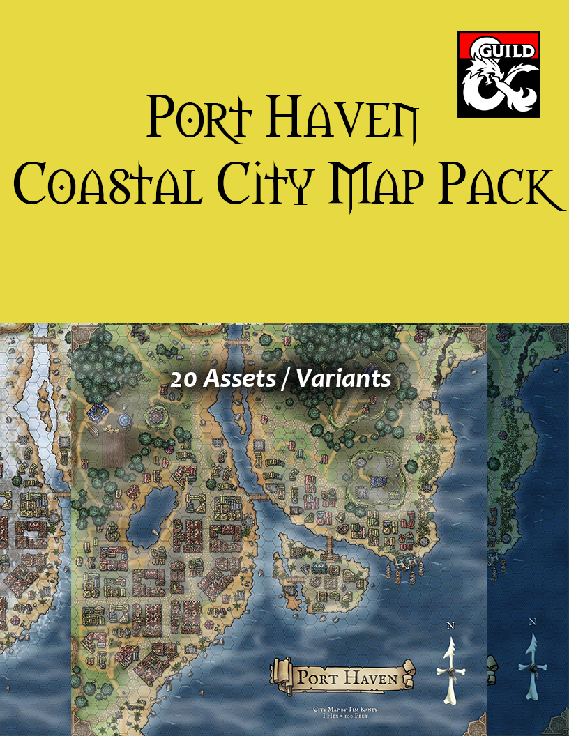 Port Haven - Coastal City - VTT Map Pack DnD5e - Dungeon Masters Guild ...