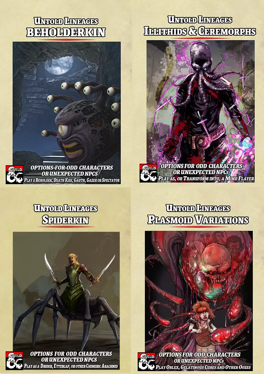 Untold Lineages: Iconic Monster Races [BUNDLE] - Dungeon Masters Guild ...