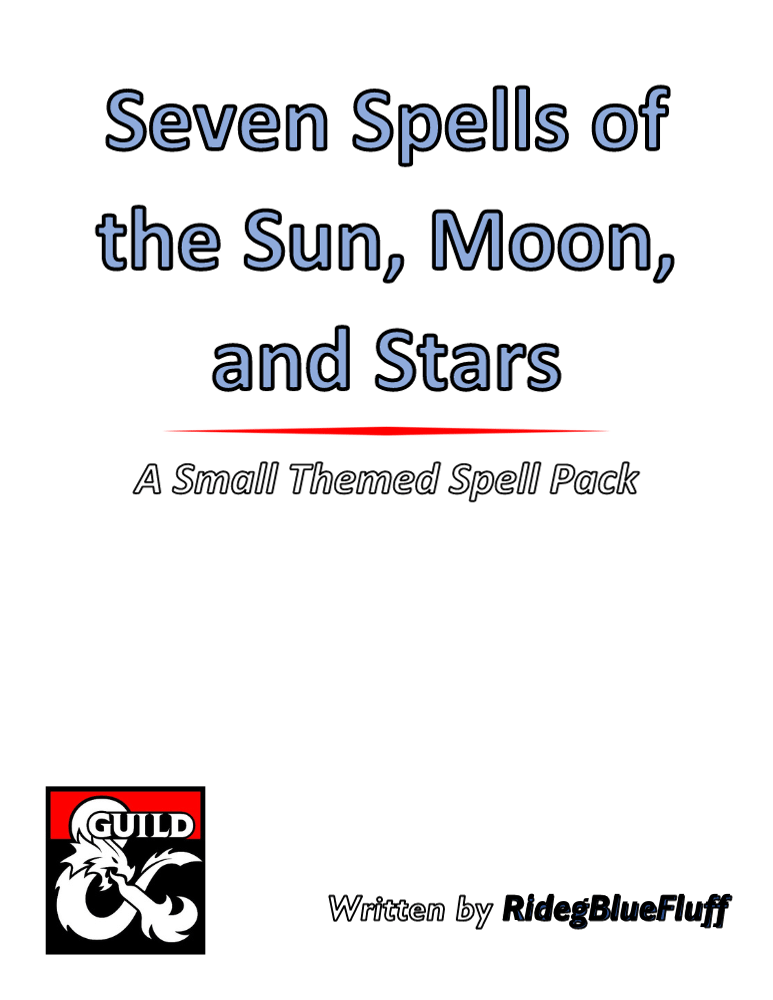 Seven Spells of the Sun, Moon, and Stars - Dungeon Masters Guild ...