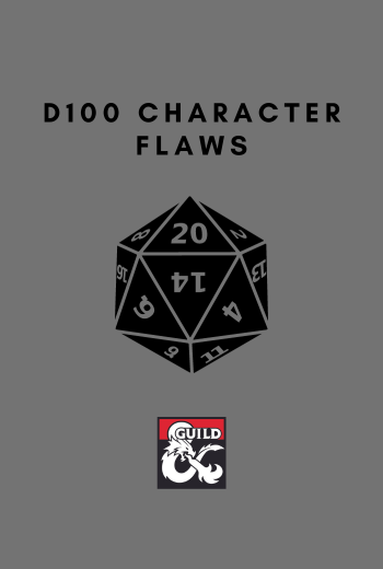 d100 Character Flaws - Dungeon Masters Guild | DriveThruRPG