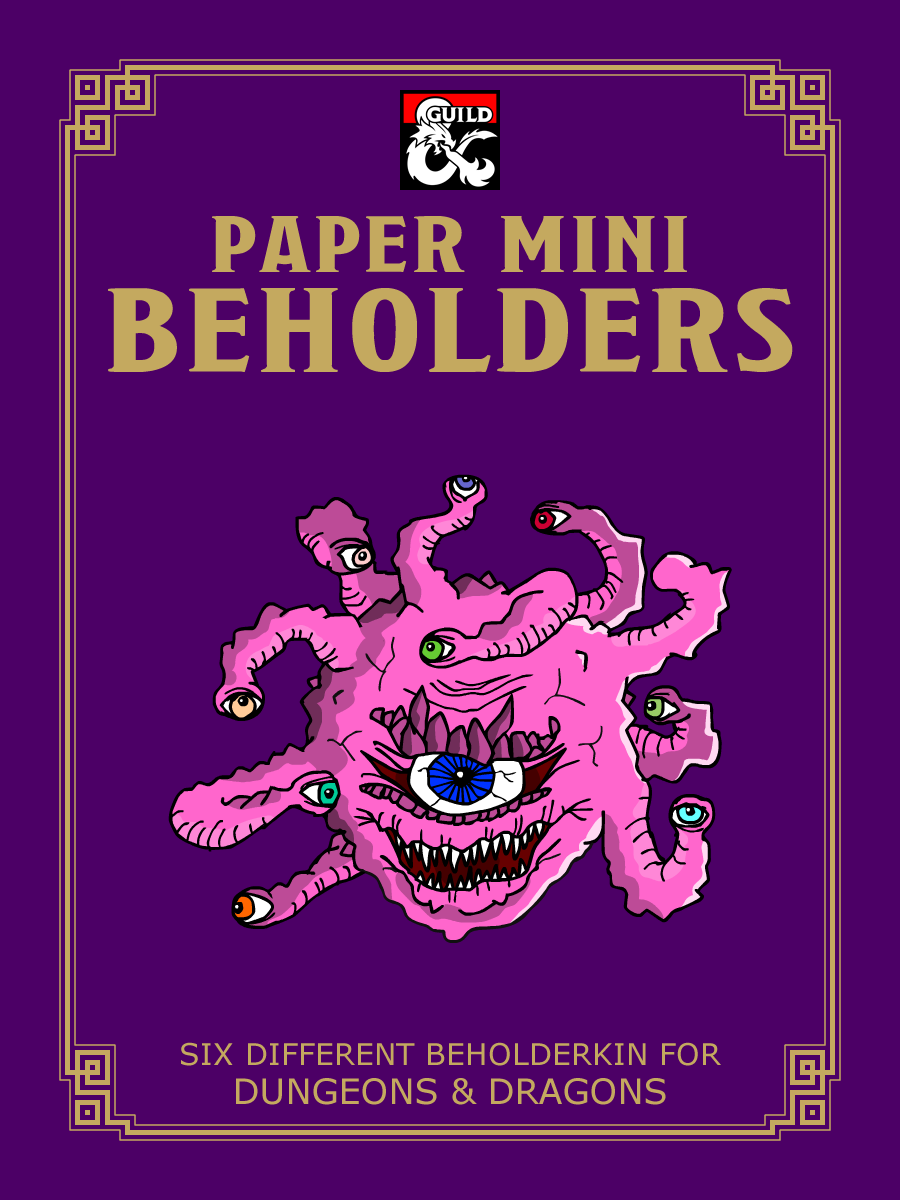 Paper Mini Beholders - Dungeon Masters Guild | DriveThruRPG