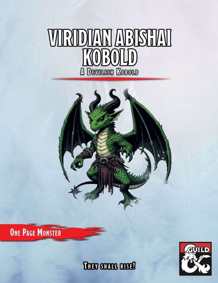 Viridian Abishai Kobold (One Page Monster) - Dungeon Masters Guild ...