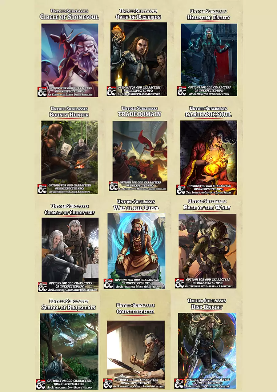 Untold Subclasses: Collected Vol2 [BUNDLE] - Dungeon Masters Guild ...