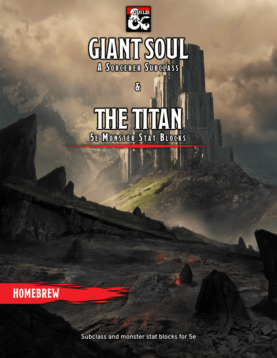 Sorcerer - Giant Soul subclass and Titan monster stat block - Dungeon ...