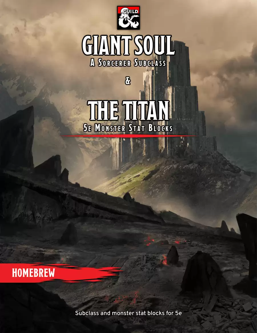 Sorcerer - Giant Soul subclass and Titan monster stat block - Dungeon ...