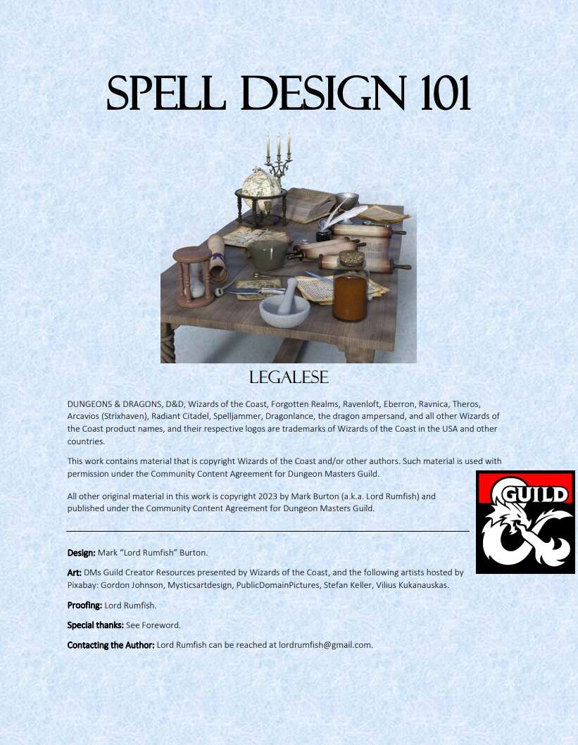 Spell Design 101 - Dungeon Masters Guild | DriveThruRPG