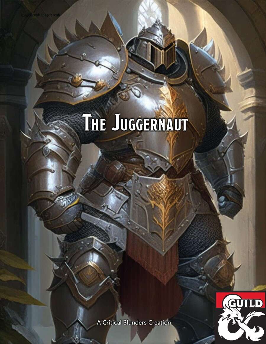 Class: The Juggernaut - Dungeon Masters Guild | DriveThruRPG