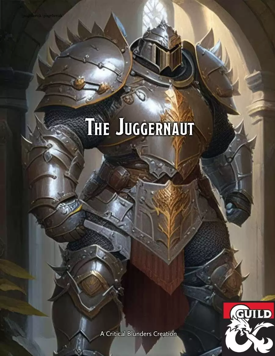 Class: The Juggernaut - Dungeon Masters Guild | DriveThruRPG