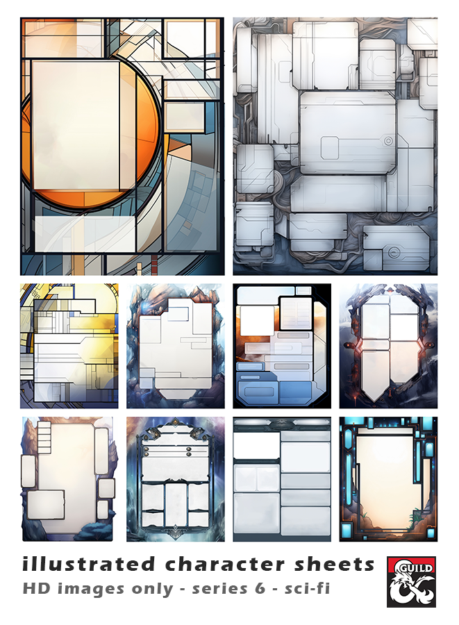Illustrated Character Sheets - Series 6 - Sci-fi - Dungeon Masters ...