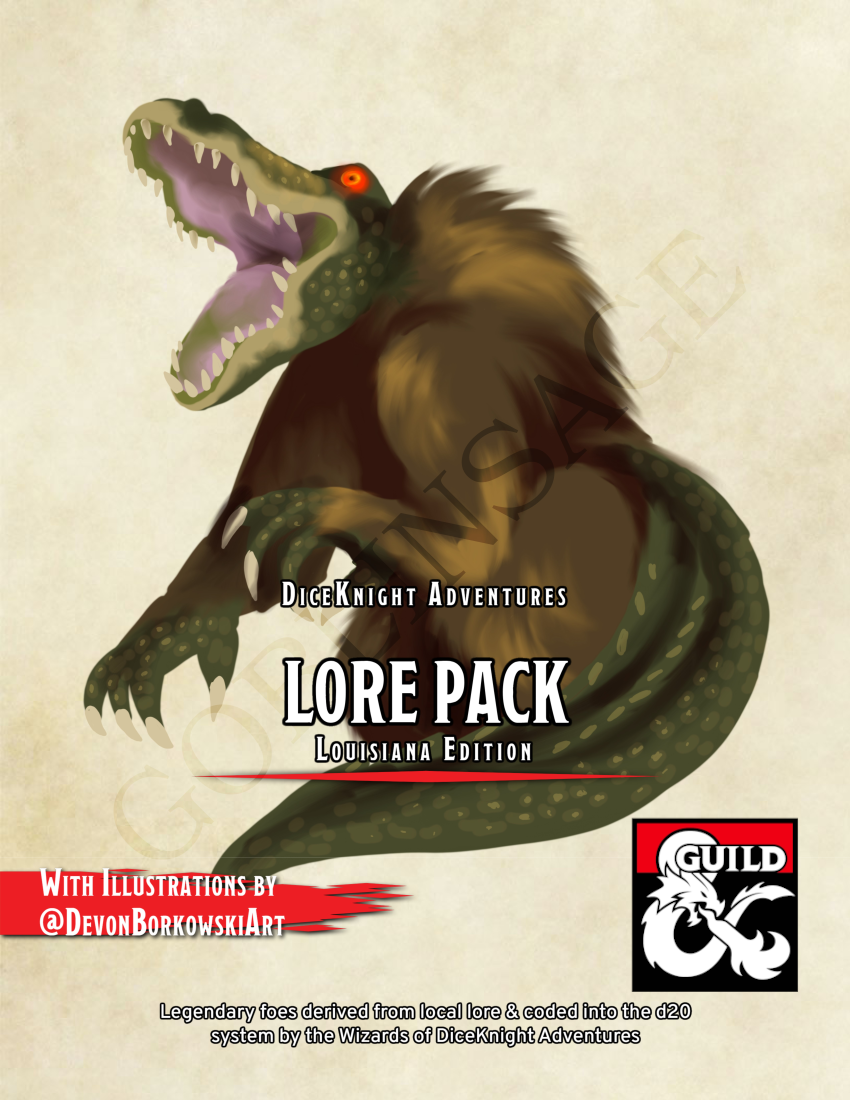 Louisiana Lore Pack: The Honey Island Swamp Monster - Dungeon Masters ...
