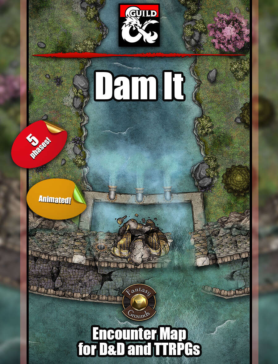 Dam it - phased and animated map pack w/Fantasy Grounds support - TTRPG ...