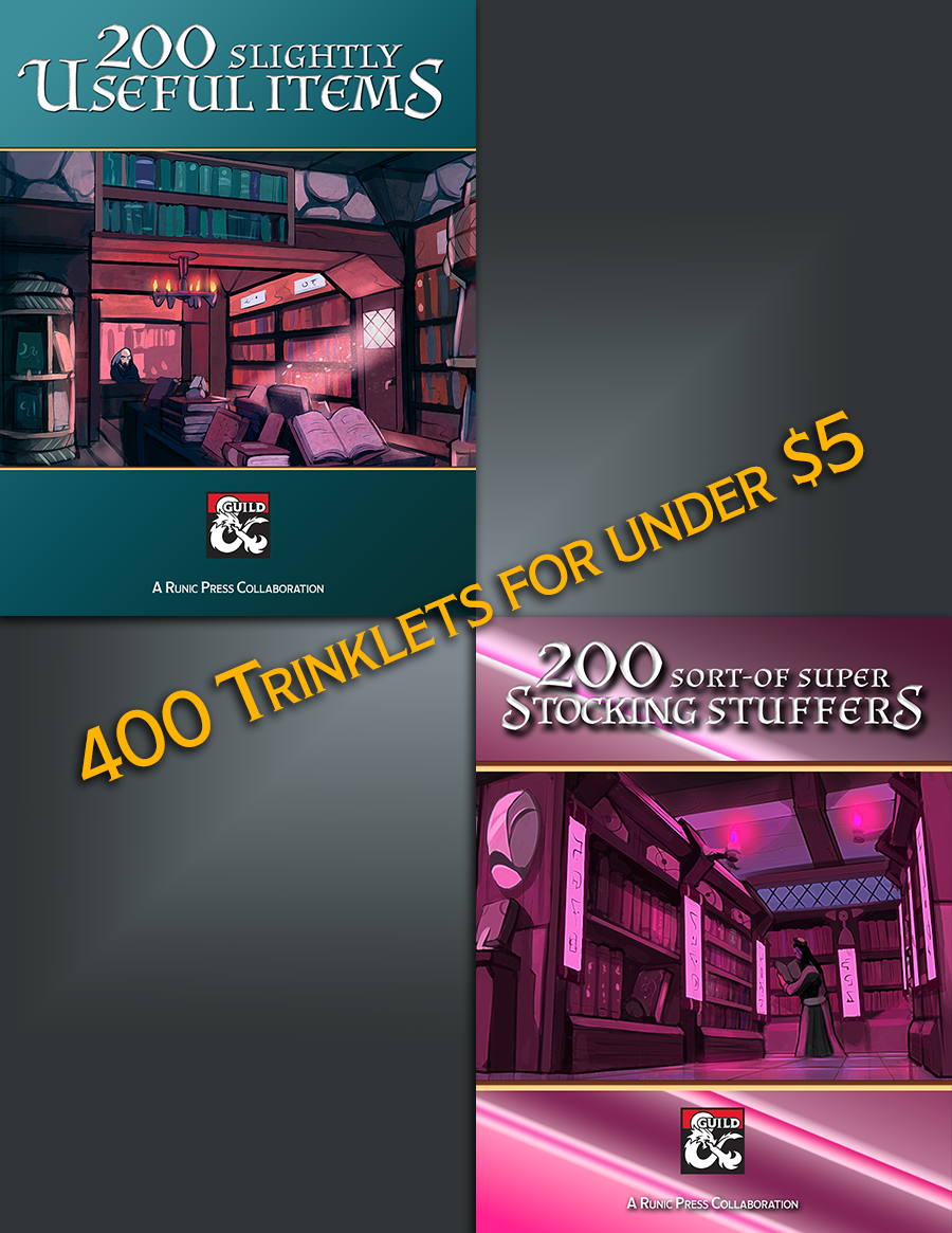 400 Rollable Magic Items and Trinklets [BUNDLE] - Dungeon Masters Guild | DriveThruRPG