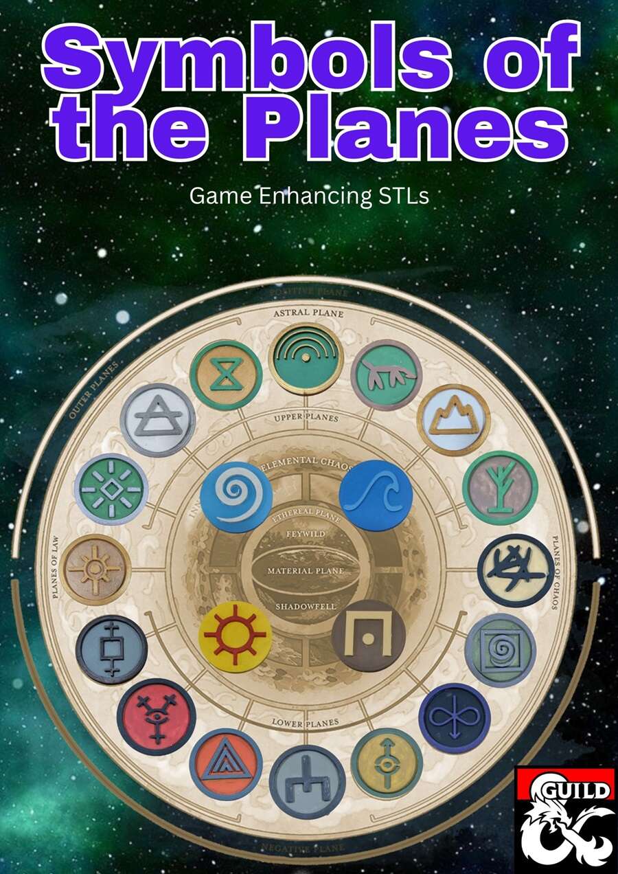 Planar Symbols - STLs - Dungeon Masters Guild | DriveThruRPG