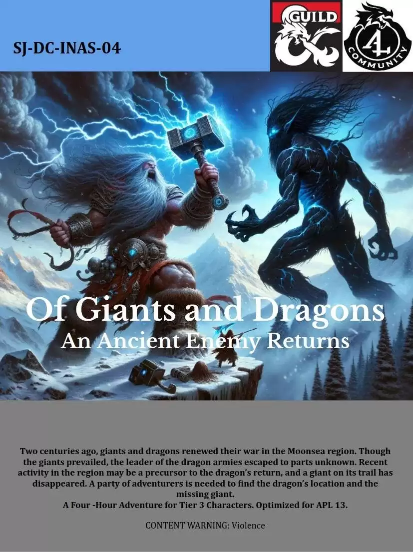 SJ-DC-INAS-04 Of Giants And Dragons: An Ancient Enemy Returns - Dungeon Masters Guild | DriveThruRPG