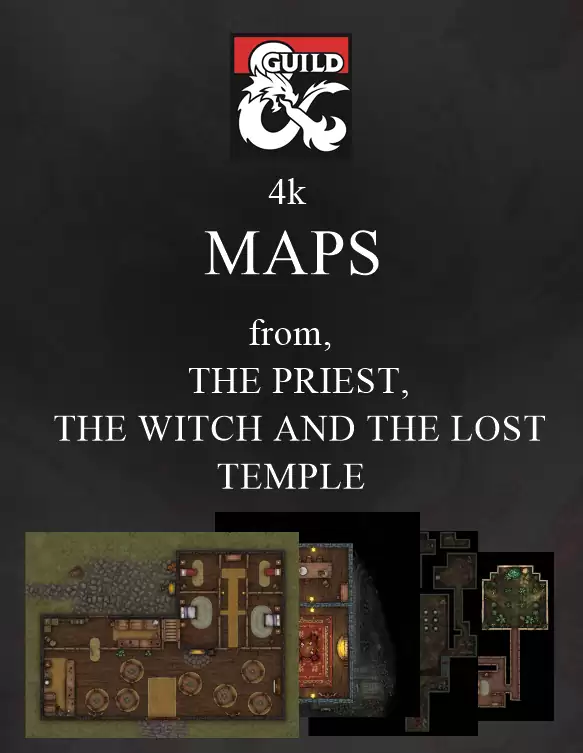 4k Maps to play The Priest, the Witch and the Lost Temple adventure ...