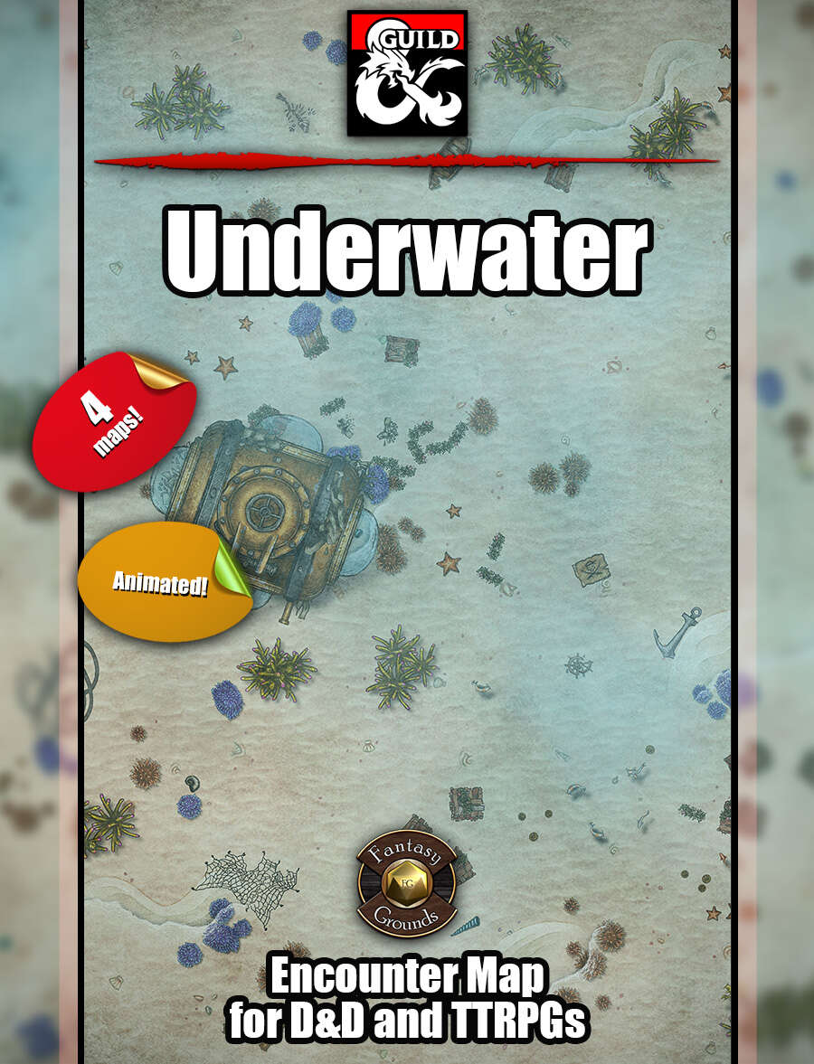 Underwater - under the sea animated map pack w/Fantasy Grounds support ...