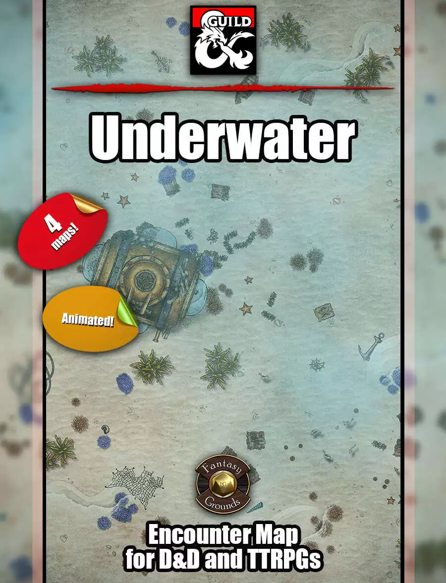 Underwater - under the sea animated map pack w/Fantasy Grounds support ...