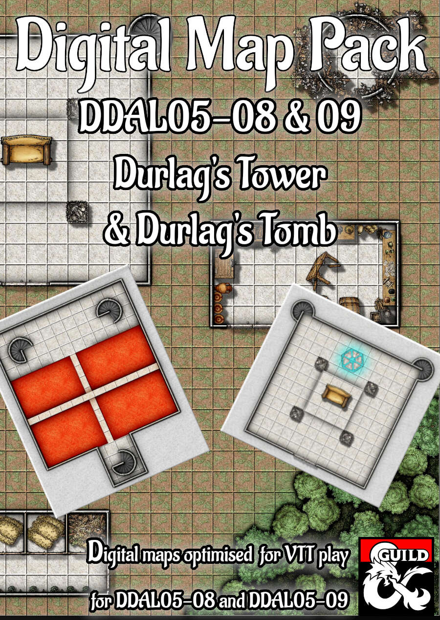 Digital Map Pack: DDAL05-08 & DDAL05-09 Durlag's Tower & Durlag's Tomb - Dungeon Masters Guild ...