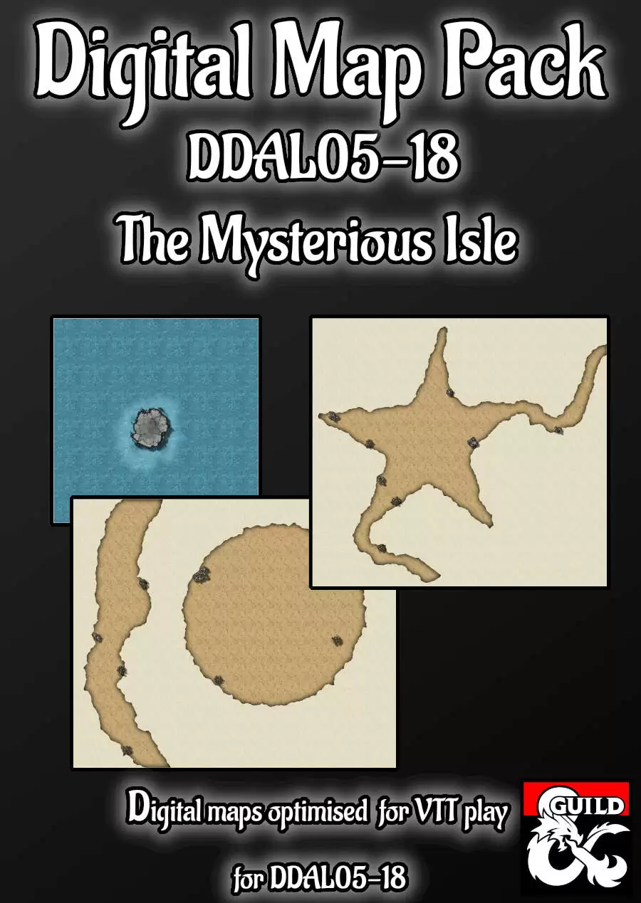 Digital Map Pack: DDAL05-18 The Mysterious Isle - Dungeon Masters Guild | DriveThruRPG