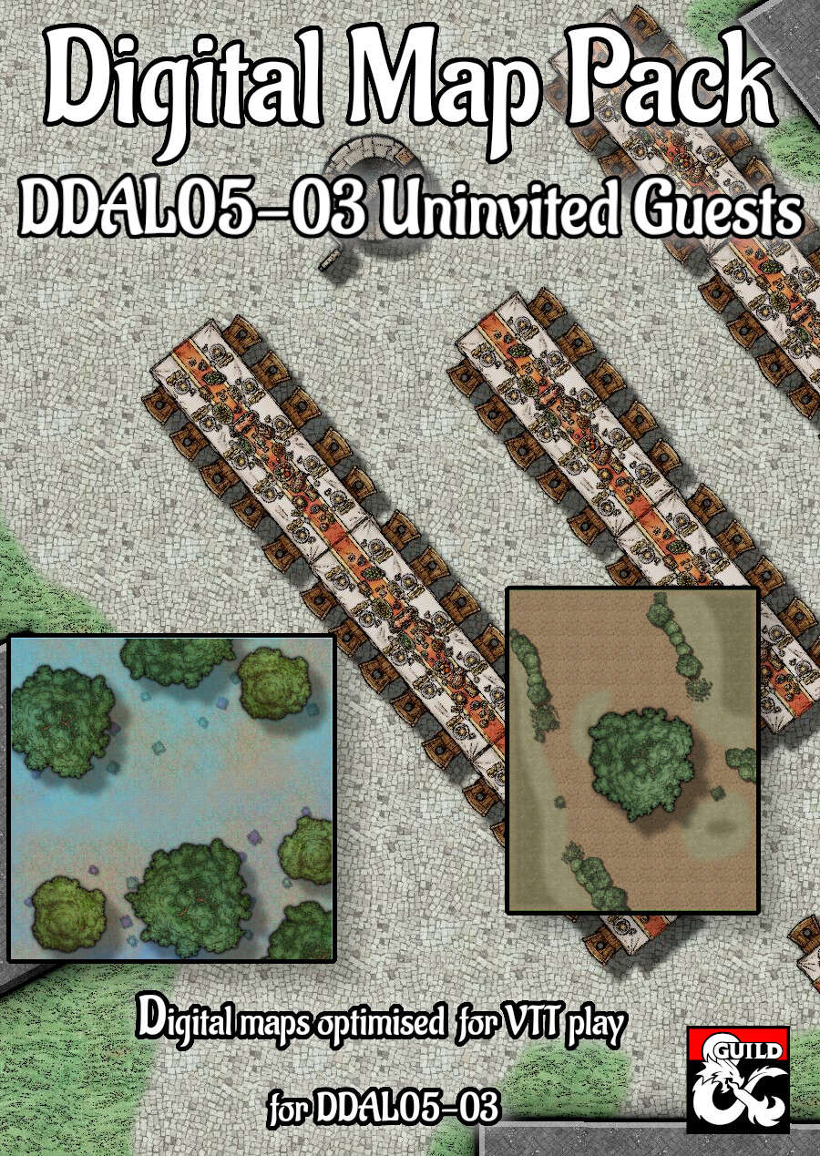 Digital Map Pack: DDAL05-03 Uninvited Guests - Dungeon Masters Guild | DriveThruRPG