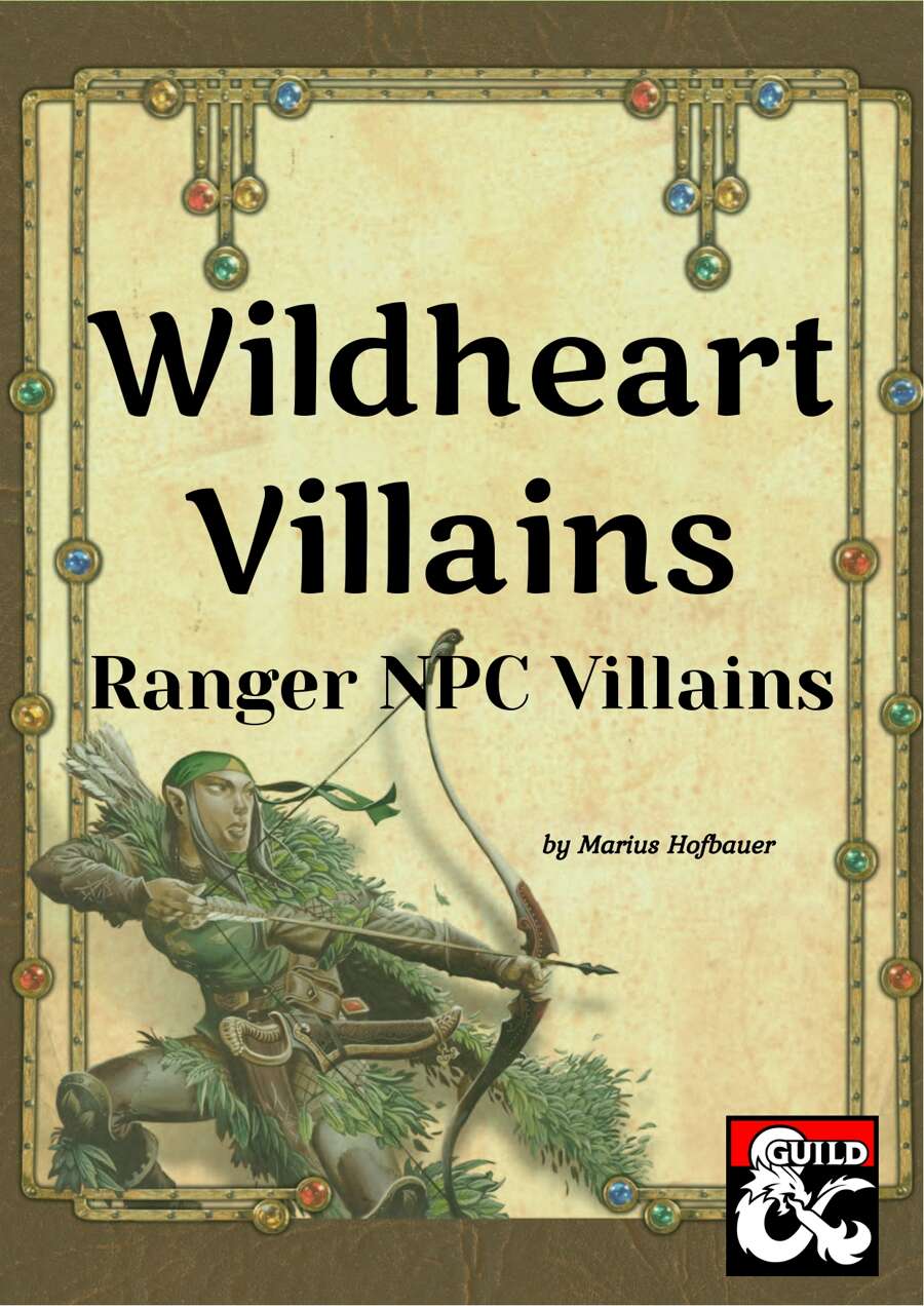 Wildheart Villains - Ranger NPC Villains - Dungeon Masters Guild ...