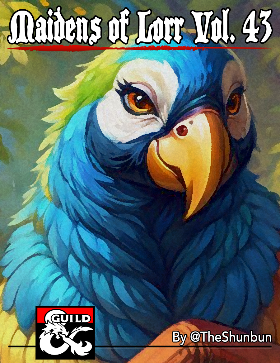 Maidens of Lorr Vol. 43 - 3 premade NPCs - Dungeon Masters Guild | DriveThruRPG